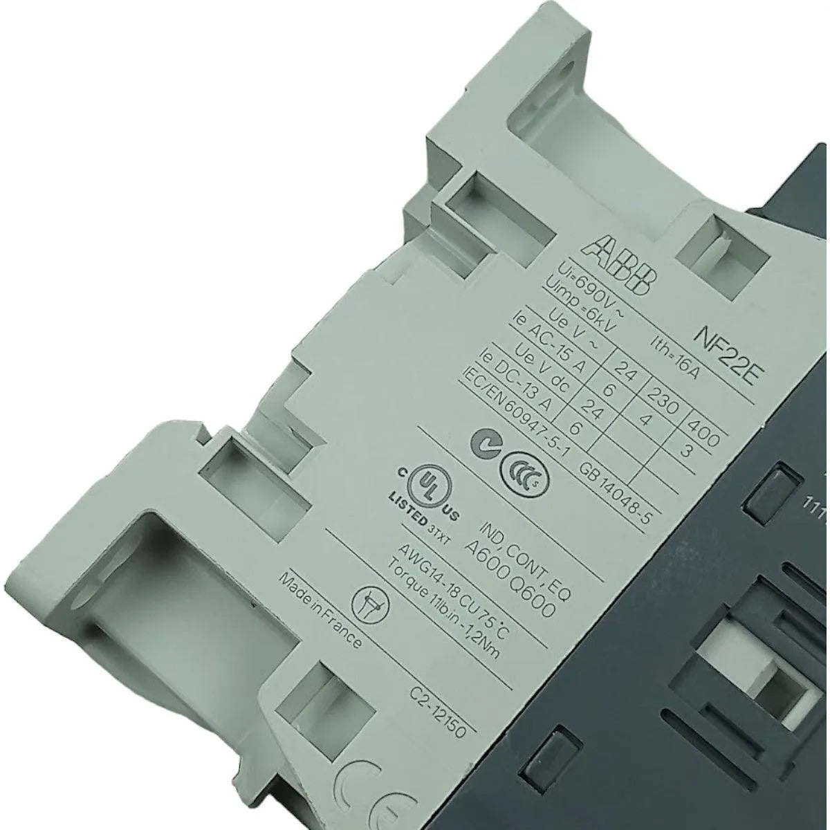 Contator Tripolar ABB NF22E-13 100-250vDC 50/60Hz 2NA+2NF – Cabo Eletro