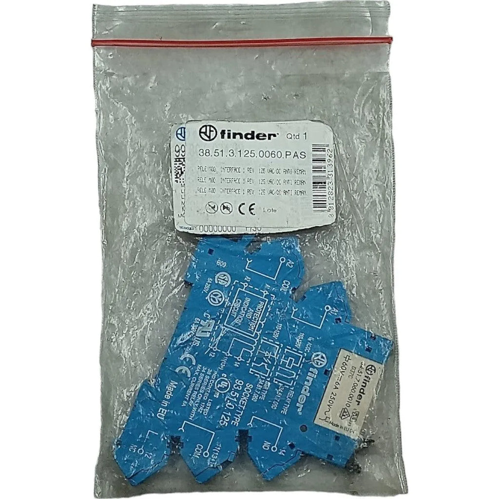 Relé Modular de Interface Finder 38.51.3.125.0060 125vAC/DC – Cabo Eletro