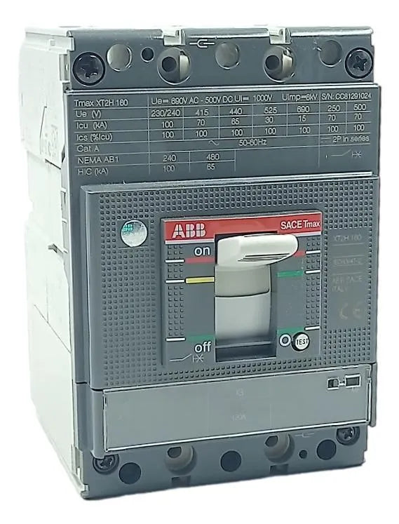 Disjuntor Caixa Moldada ABB SACE TMAX XT2 H 160 8,5A 1000v – Cabo Eletro