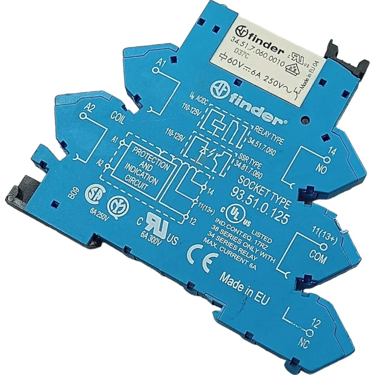 Relé Modular de Interface Finder 38.51.3.125.0060 125vAC/DC – Cabo Eletro
