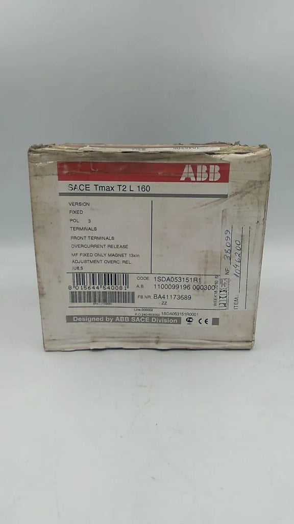 Disjuntor ABB Sace Tmax T2L 160 8,5A 3P 690v – Cabo Eletro