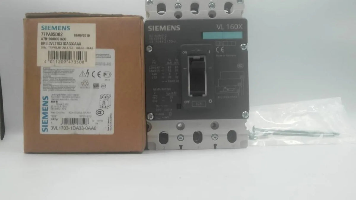 Disjuntor Caixa Moldada Siemens VL 160X 3VL1703-1DA3 3P 32A – Cabo Eletro